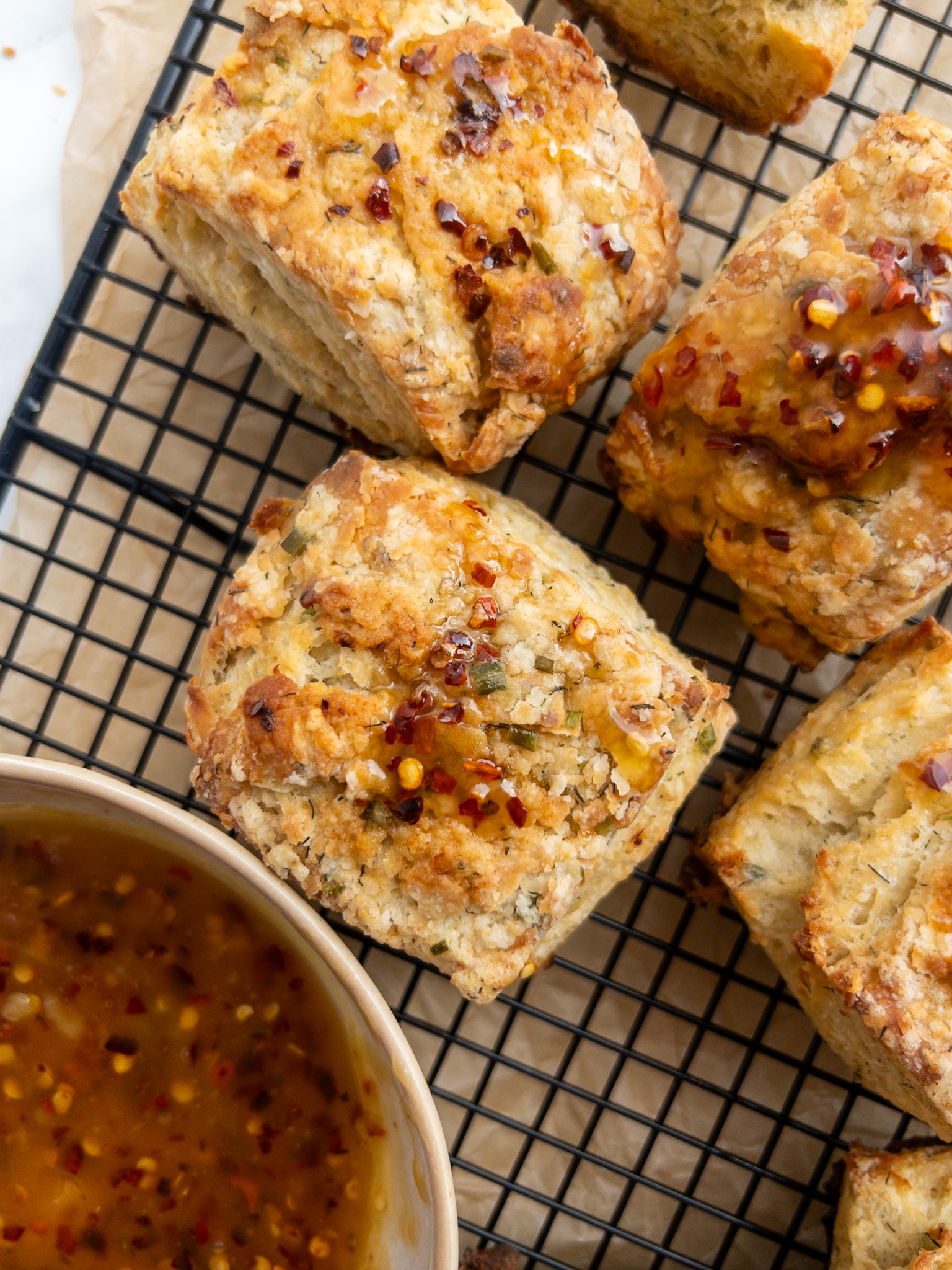 Hot Honey Chicken Biscuits - the Spring street kitchen
